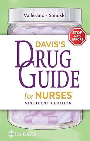 Bryant & Stratton Bookstore - DAVIS's DRUG GUIDE FOR NURSES, 19e.
